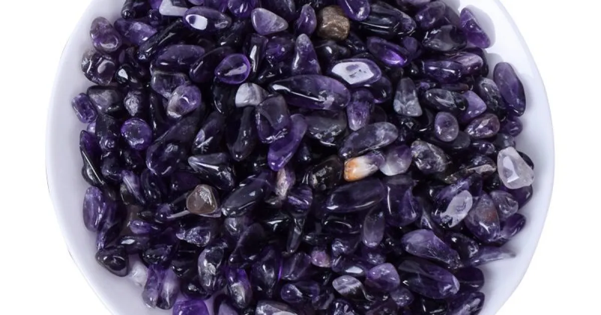 Wholesale Amethyst crystal Tumbled Stone 100g/pcs